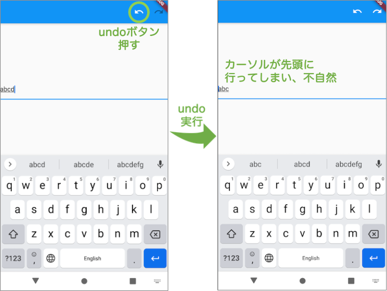 Flutter（Dart） TextFieldにundo（元に戻す）とredo（やり直す）を実装する方法 | halzo appdev blog
