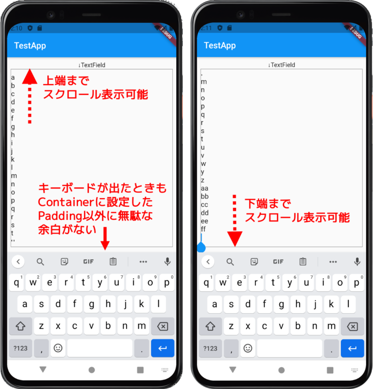 Flutter TextFieldでキーボード表示に伴って生じるエラー・不具合への対処法 | halzo appdev blog